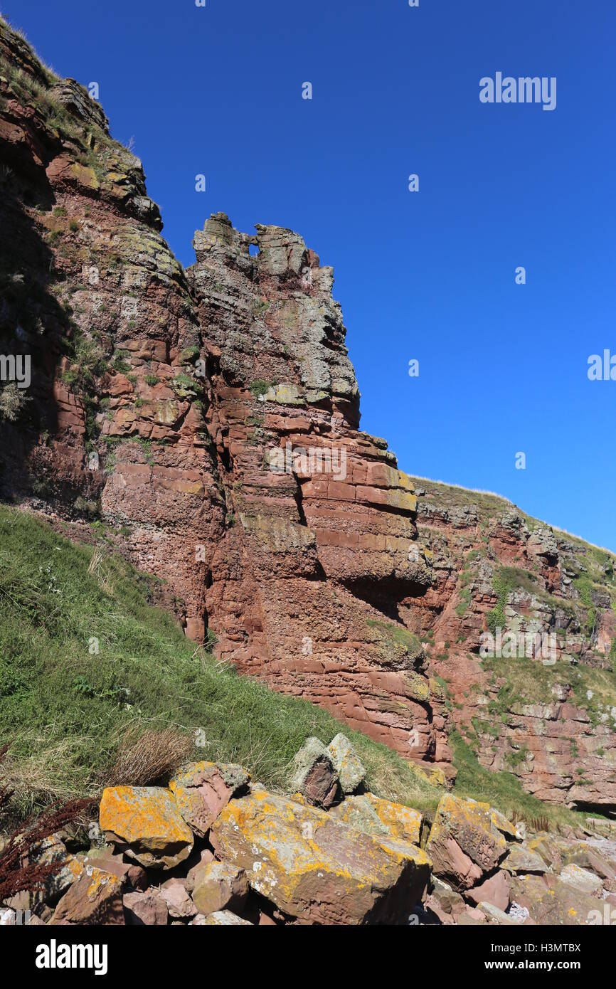 The Spindle rock formation Auchmithie Angus Scotland October 2016 Stock ...