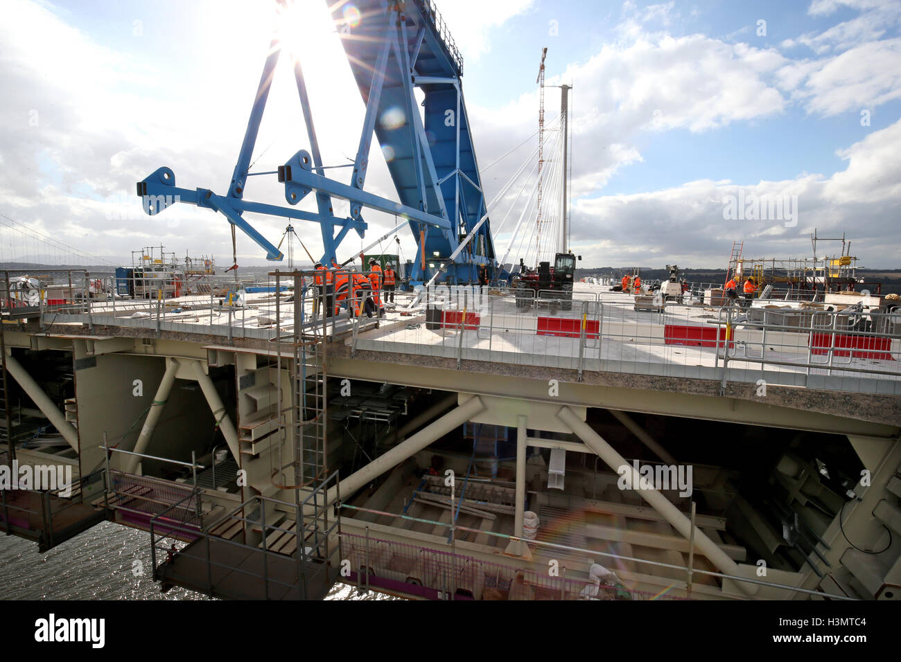 A cross-section view of the south part of the road deck of the ...