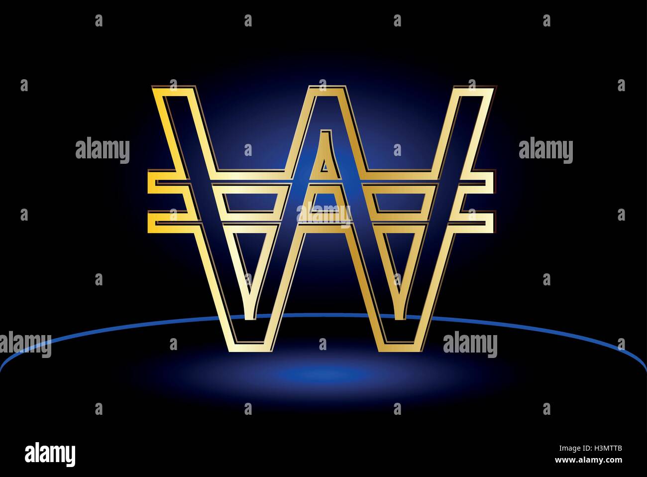 Korean won icon , won vector ,Currency symbol vector illustration Stock ...