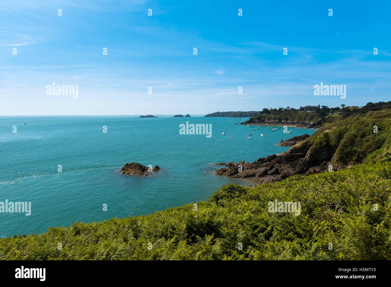 coastal summer landscape of Bretagne, Brittany, France Stock Photo - Alamy