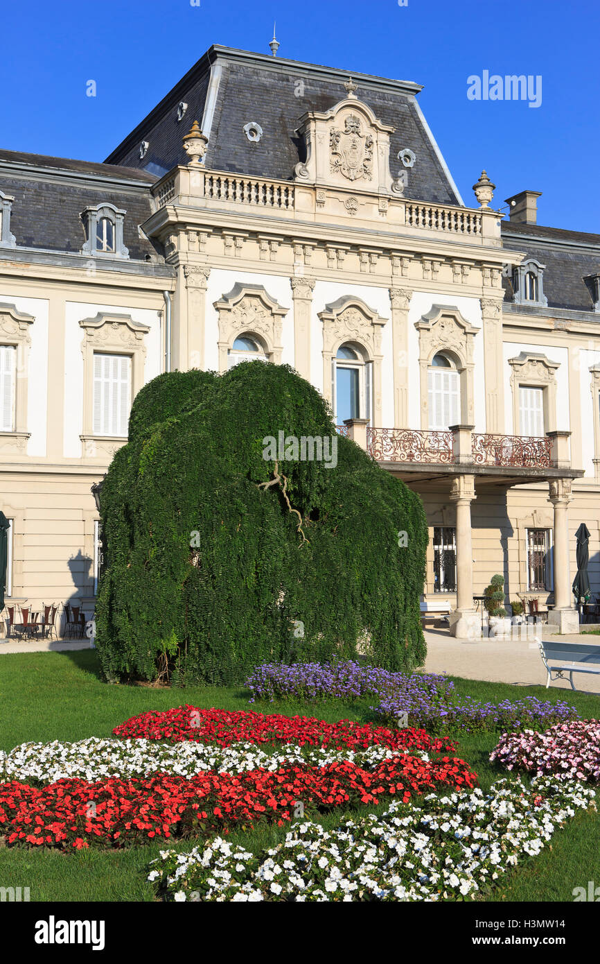 The main entrance of the Festetics Palace (1745) in Keszthely, Hungary ...