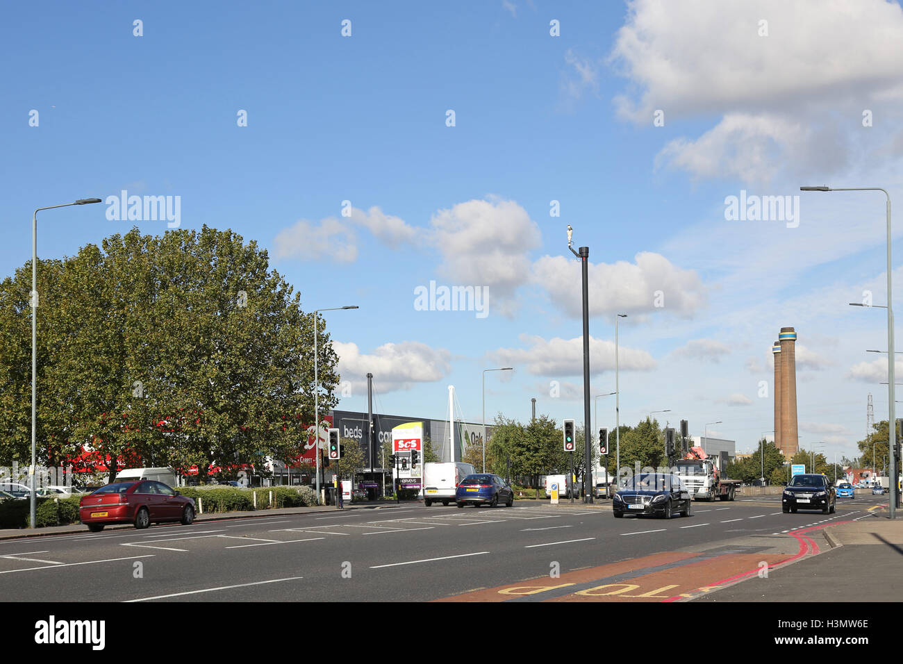 Retail Parks on the Purley Way, Croydon, UK. A major out of town ...