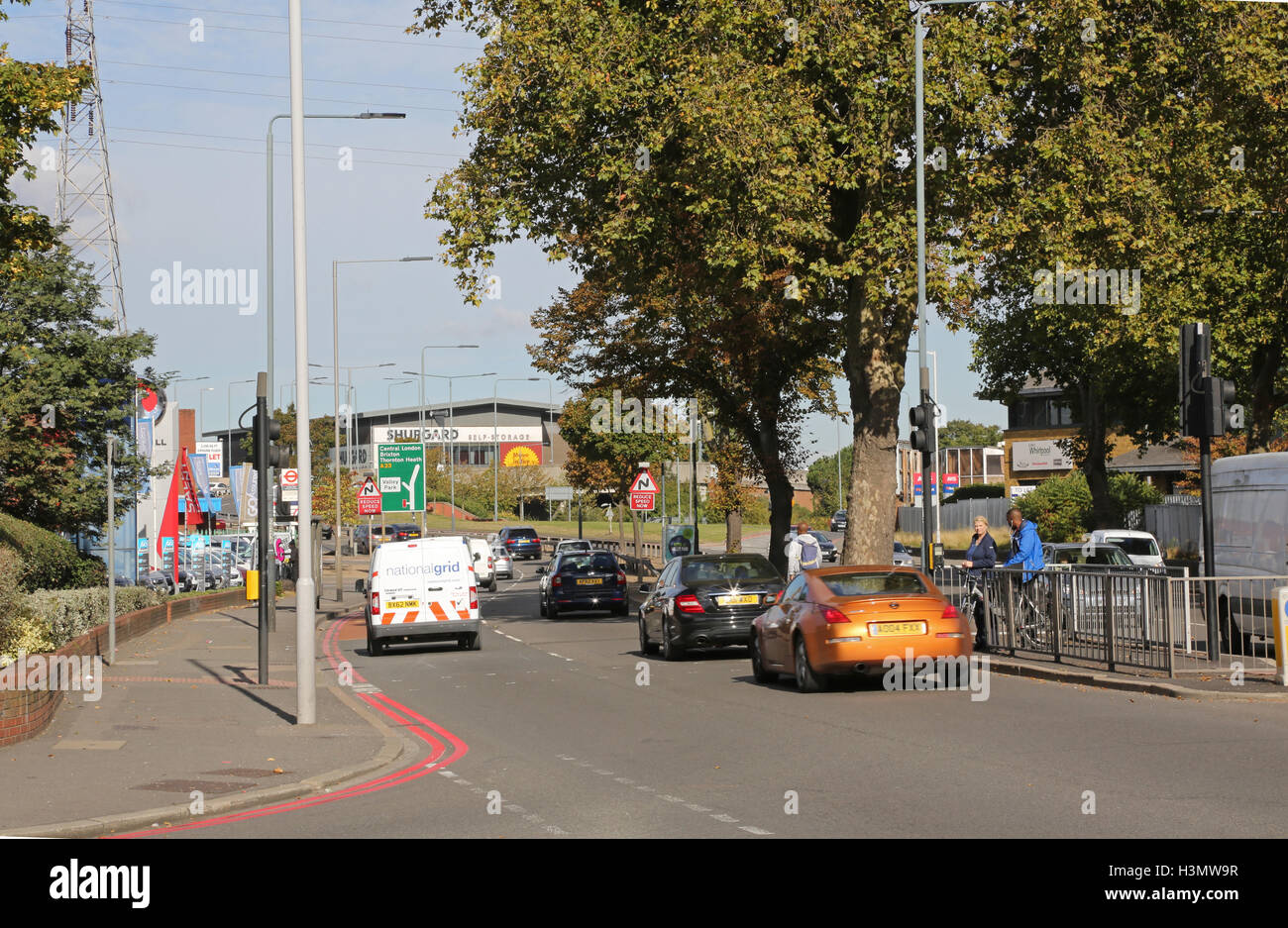 The Purley Way dual carriageway, Croydon, UK. A major out of town ...