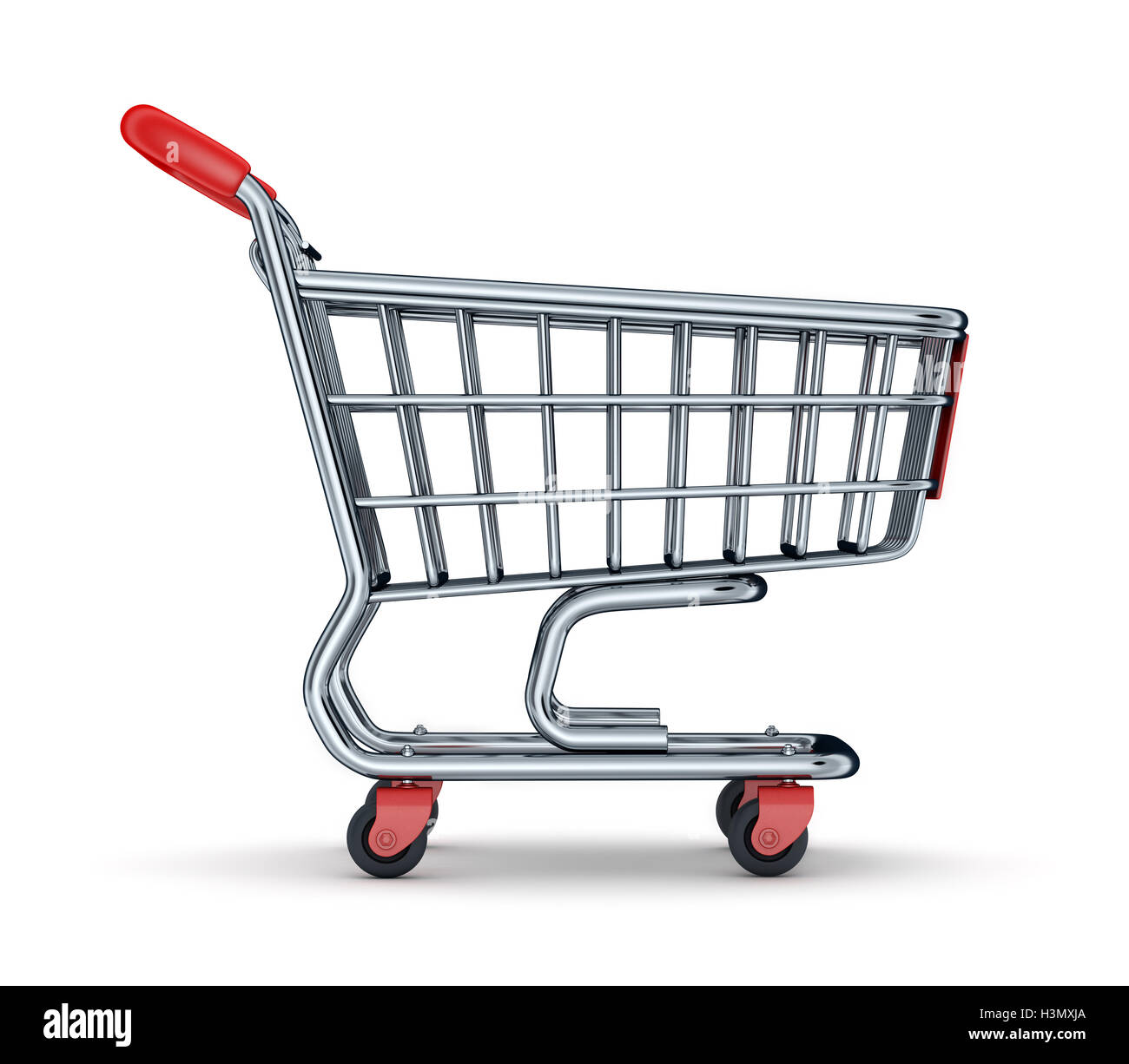 Cart view from side on a white background (done in 3d rendering Stock ...