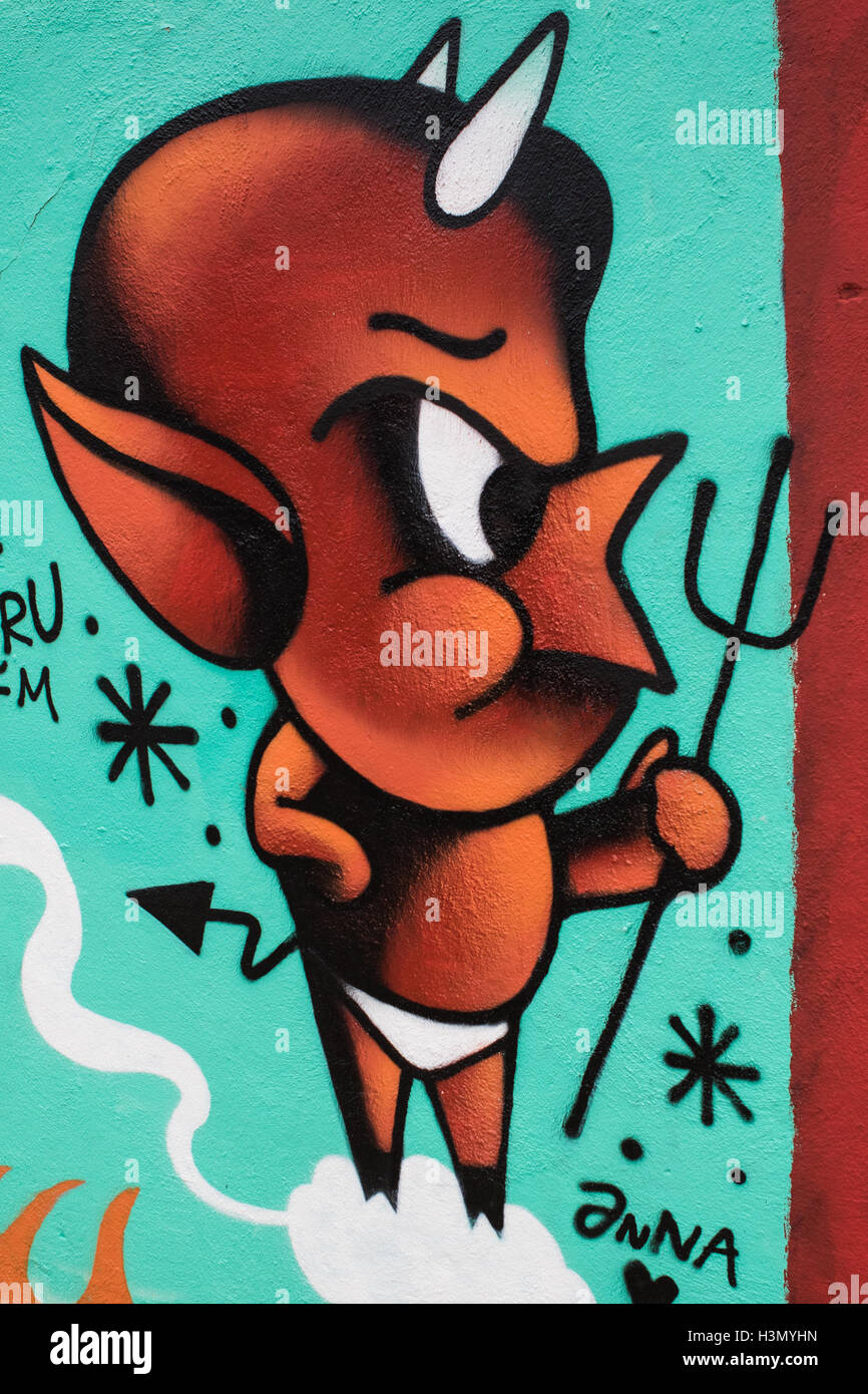Street Art, Graffiti, Barcelona, Spain Stock Photo - Alamy