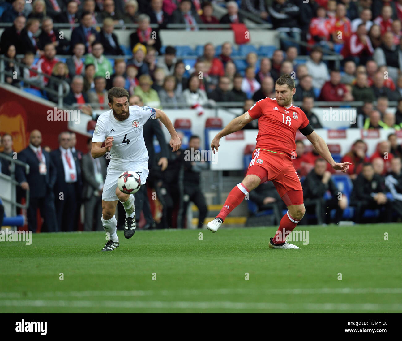 Action during Wales v Georgia FIFA World-Cup 2018 Qualifying Round ...