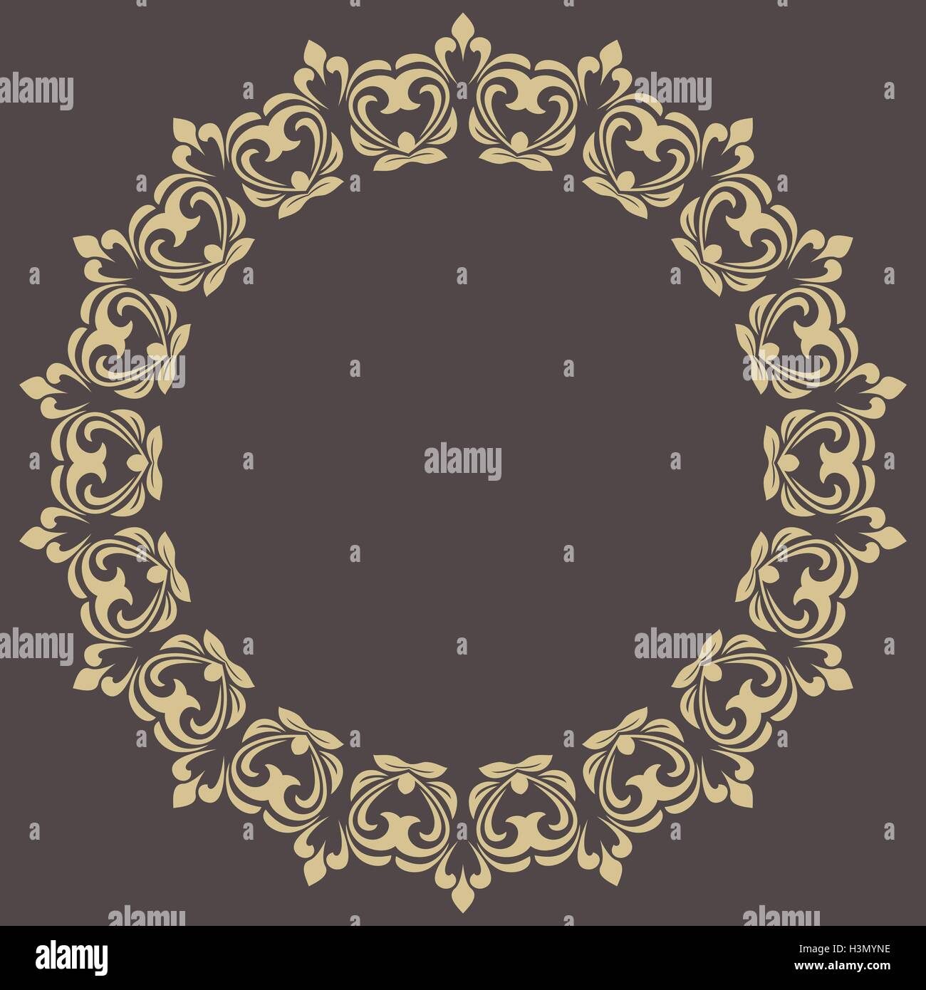 Floral Modern Vector Round Frame Stock Vector Image & Art - Alamy