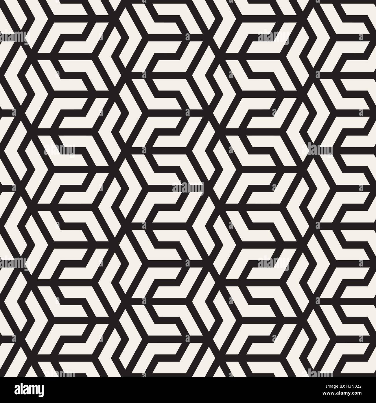 Vector Seamless Black And White Geometric Grid Pattern Stock Vector ...