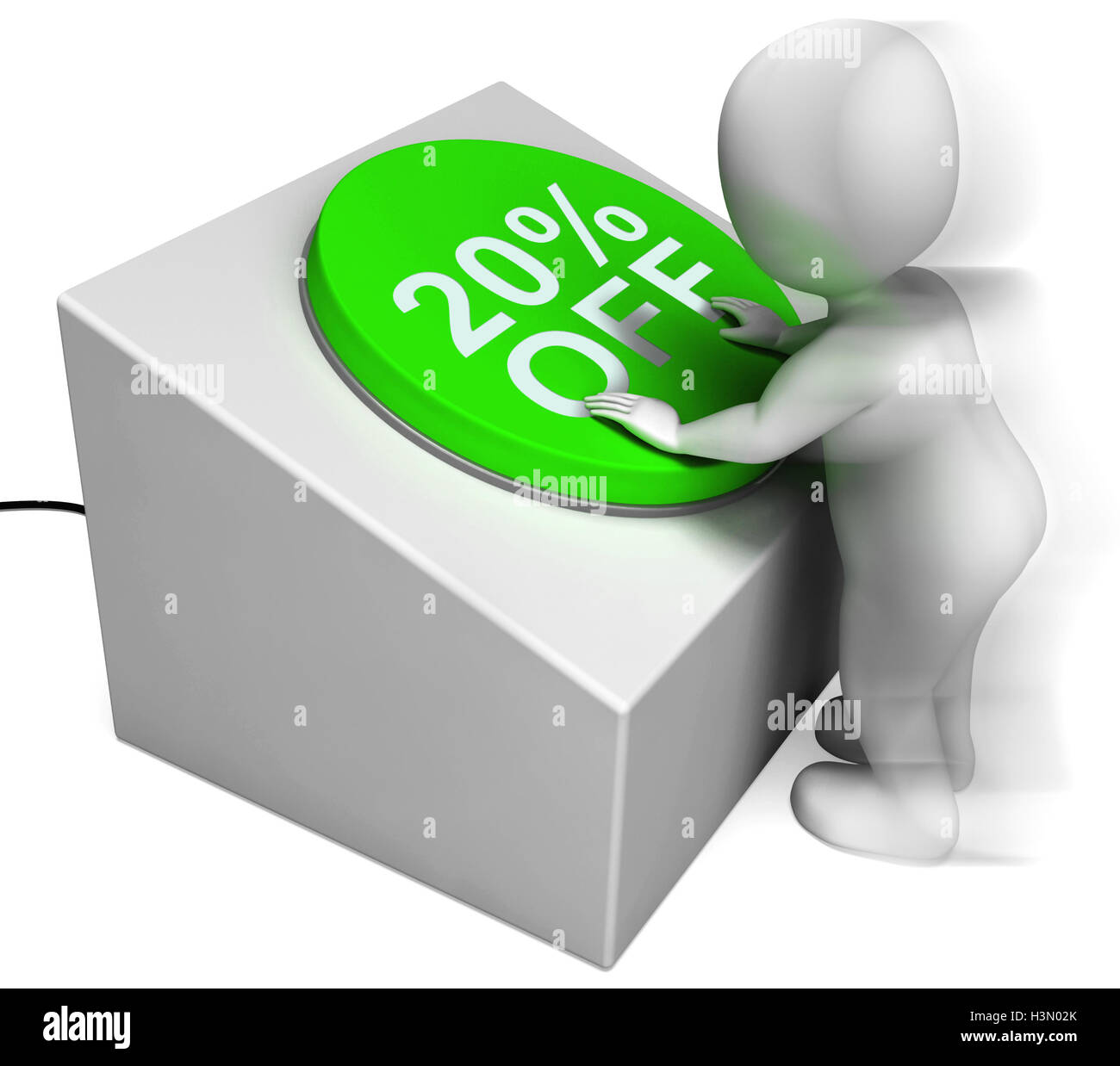 Twenty Percent Off Pressed Shows 20 Price Cut Stock Photo - Alamy