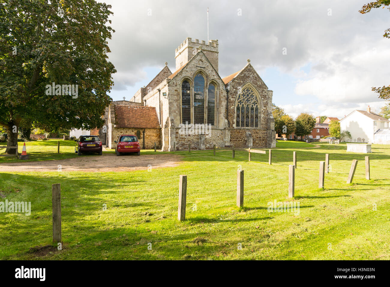The rear of St Mary's church, Fordingbridge, Hampshire, UK Stock Photo ...