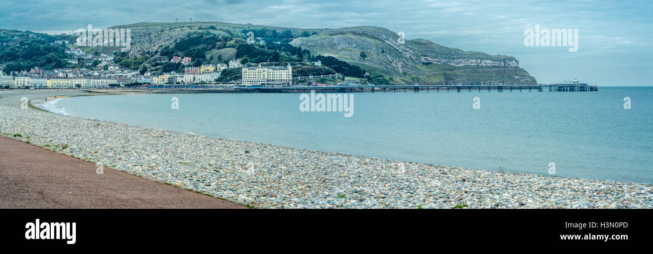 Panoramic view seafront llandudno hi-res stock photography and images ...