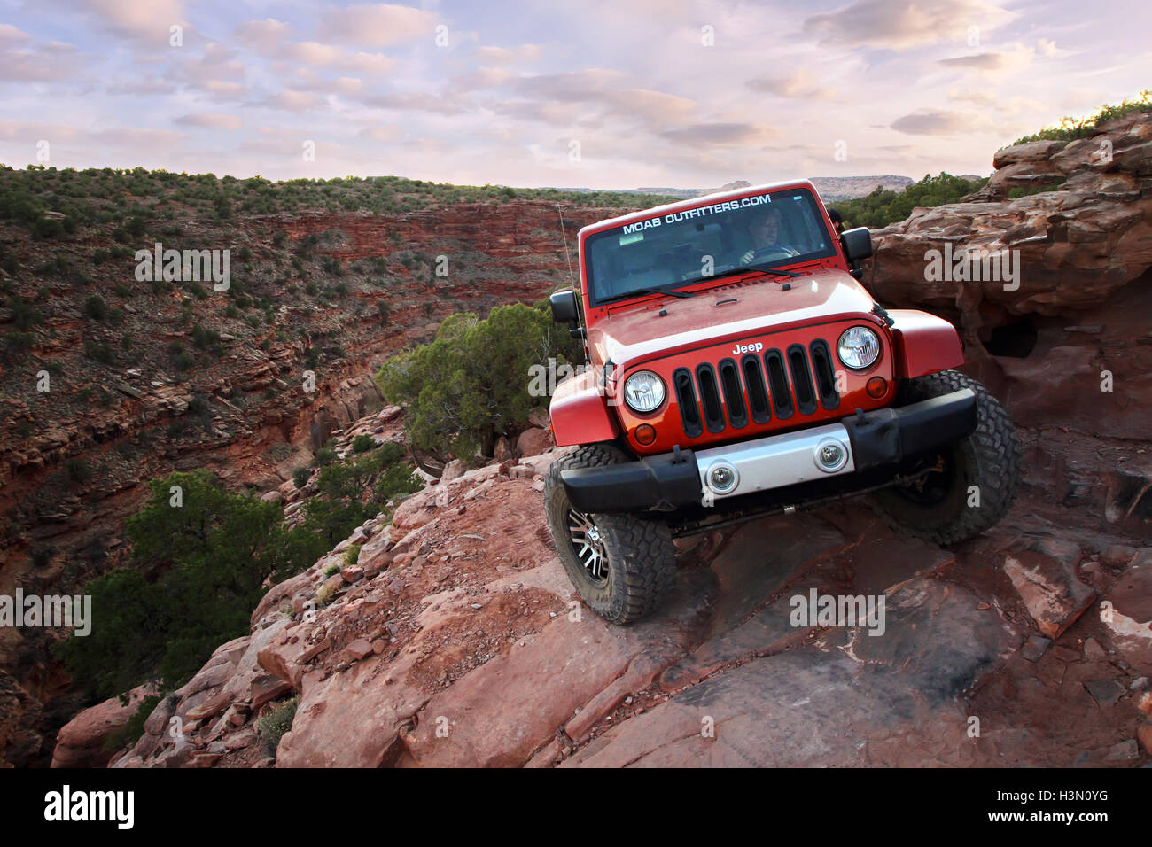 Rock Crawling In Moab Stock Photo - Alamy