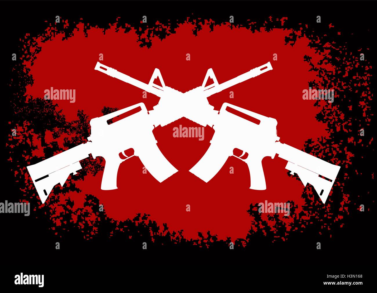 Two crossed assault guns Stock Vector Image & Art - Alamy