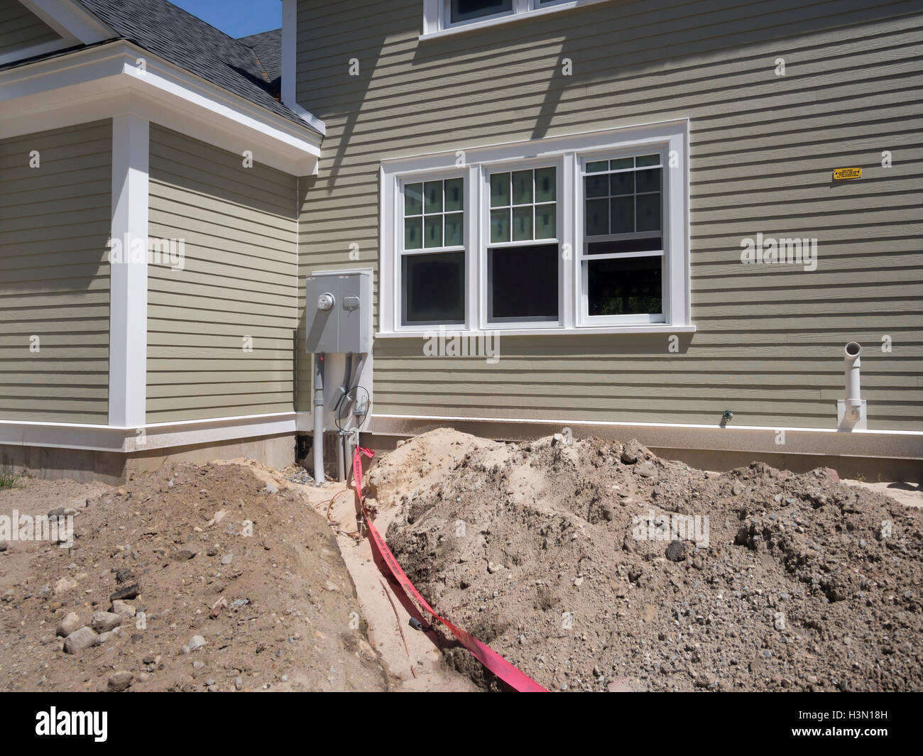 House power installation Stock Photo - Alamy