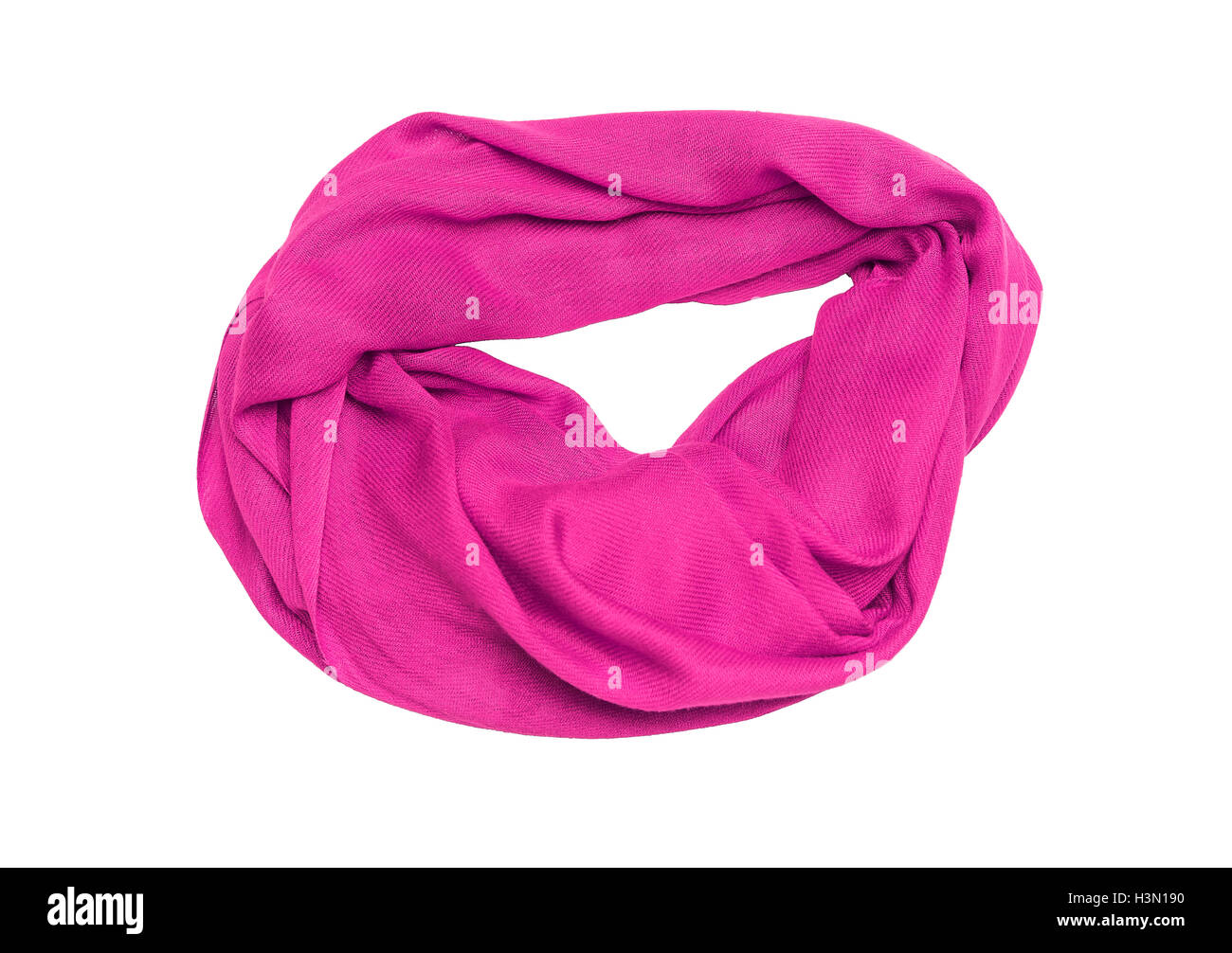 Pink female scarf isolated on white background Stock Photo - Alamy