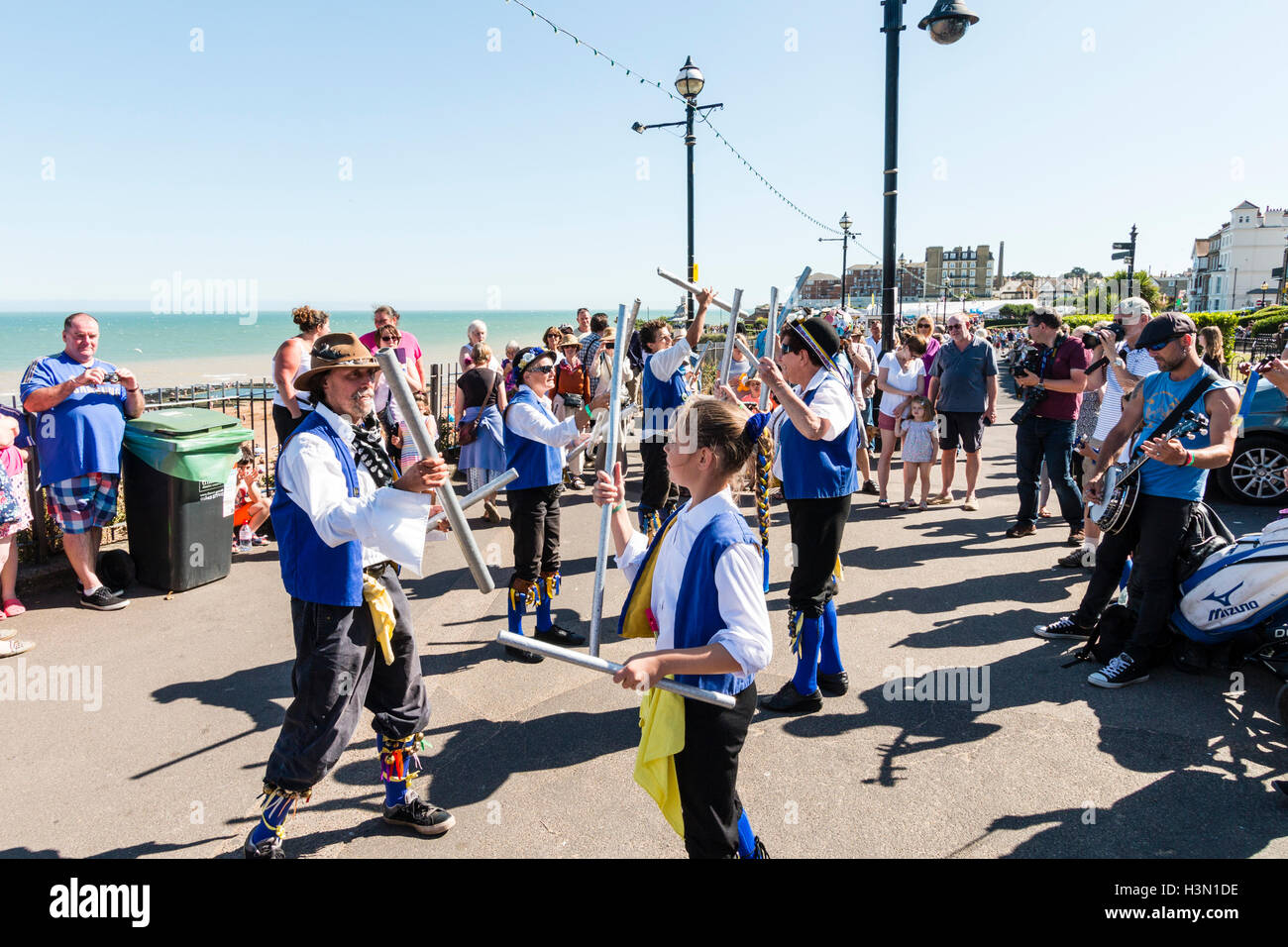 Traditional English Folk Dancers, Royal Liberty Morris, dancing on ...