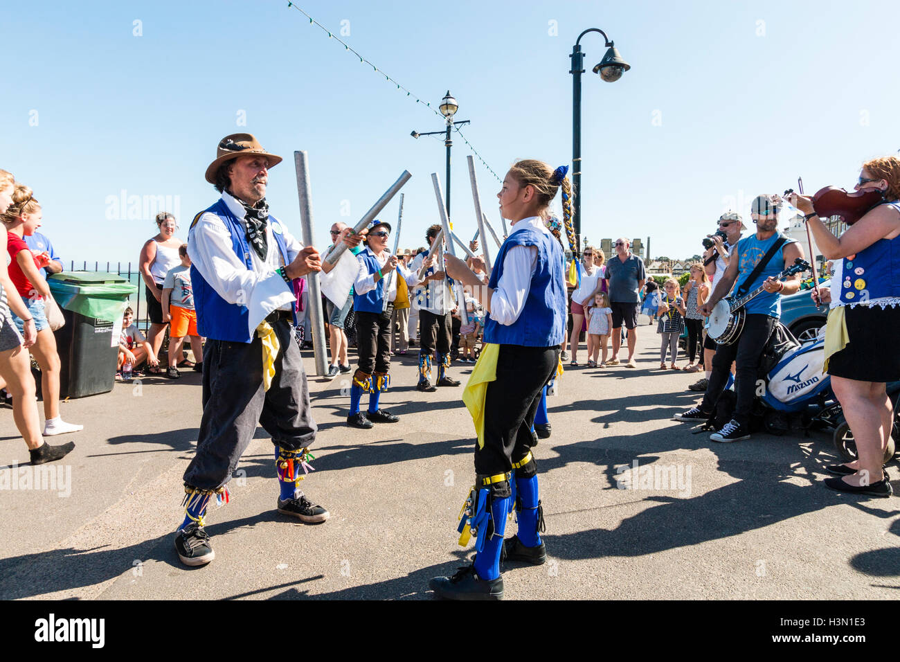 Traditional English Folk Dancers, Royal Liberty Morris, dancing on ...