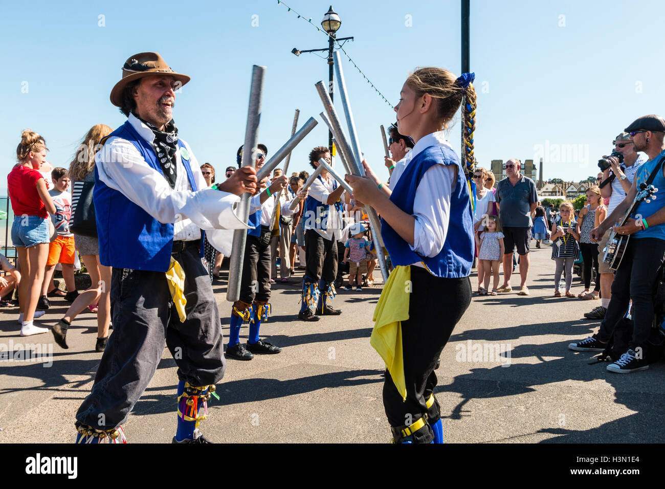 Traditional English Folk Dancers, Royal Liberty Morris, dancing on ...