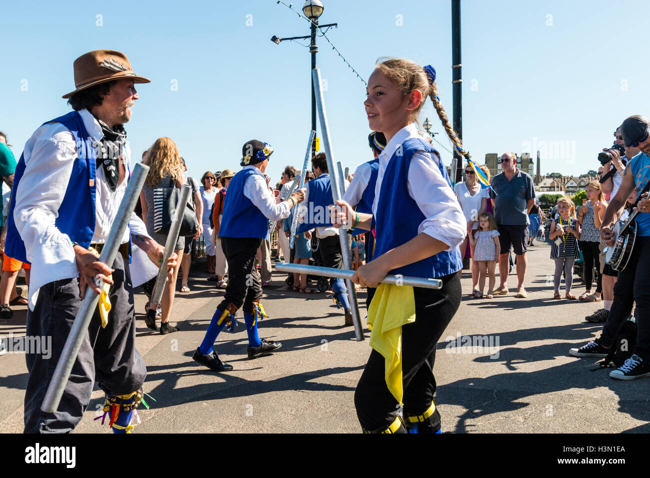 Traditional English Folk Dancers, Royal Liberty Morris, dancing on ...