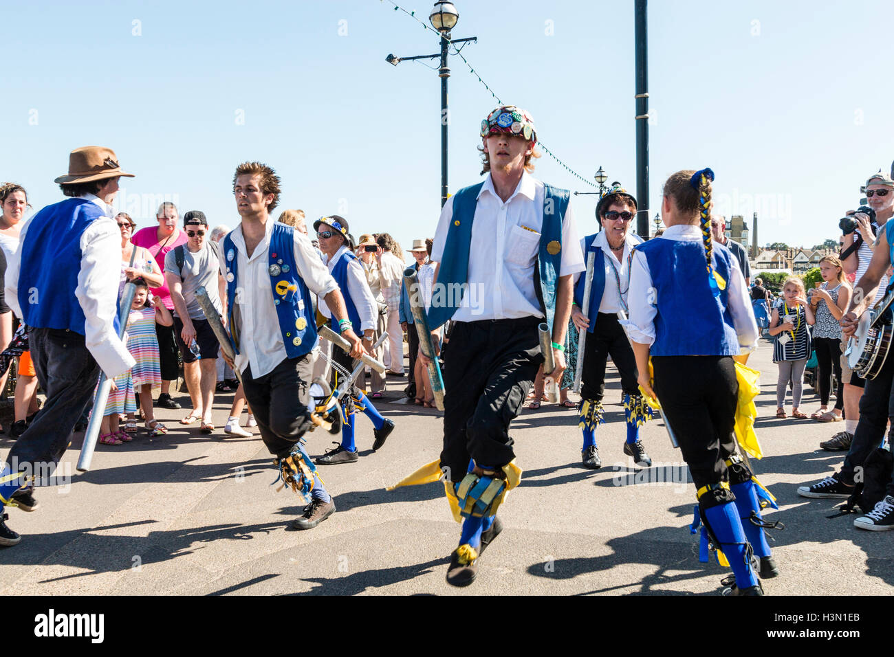 Traditional English Folk Dancers, Royal Liberty Morris, dancing on ...