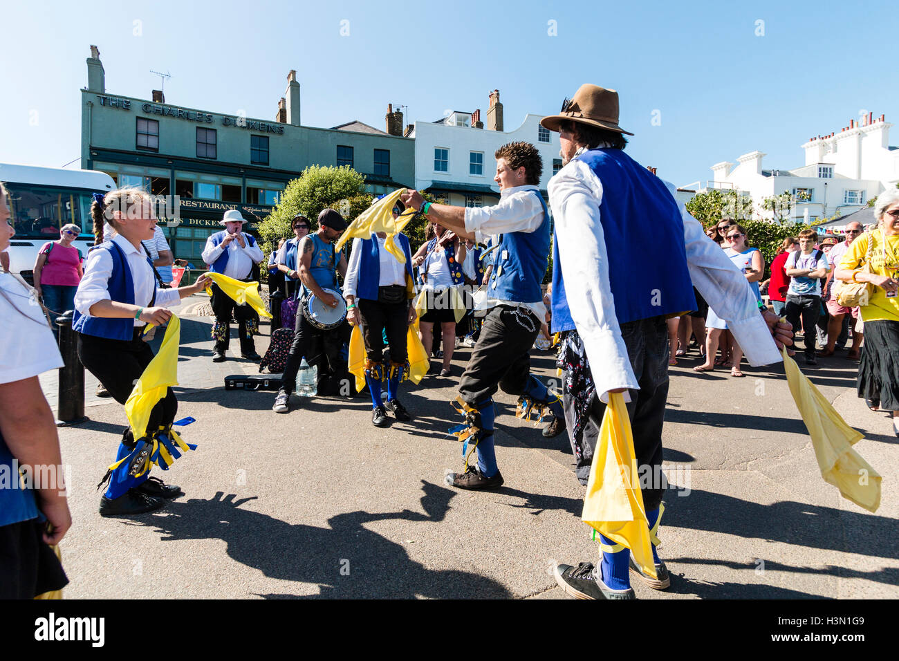 Traditional English Folk Dancers, Royal Liberty Morris, dancing on ...
