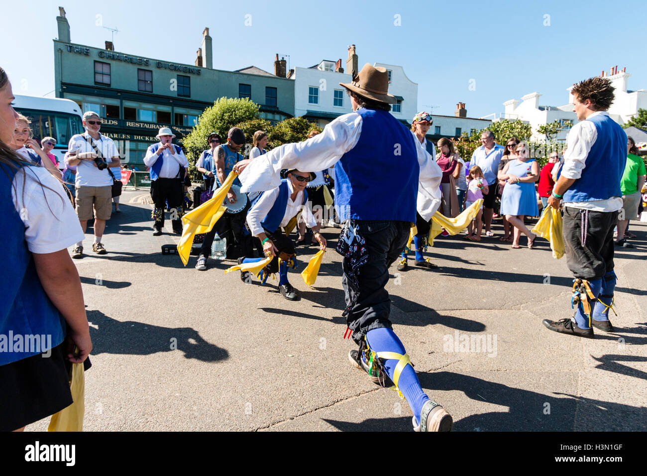 Traditional English Folk Dancers, Royal Liberty Morris, dancing on ...