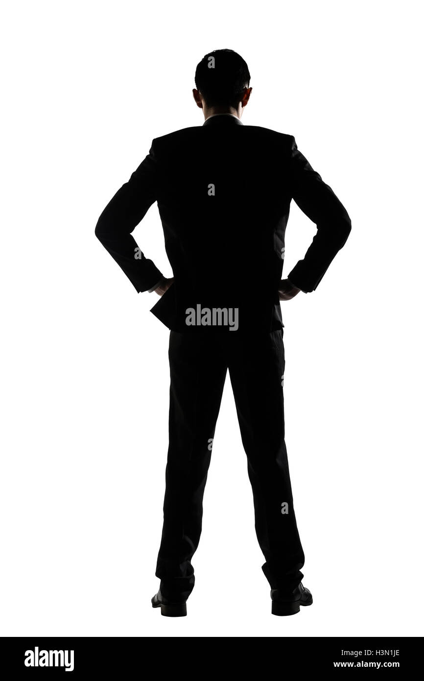 Man Silhouette Standing Back Full Stock Photos & Man Silhouette ...