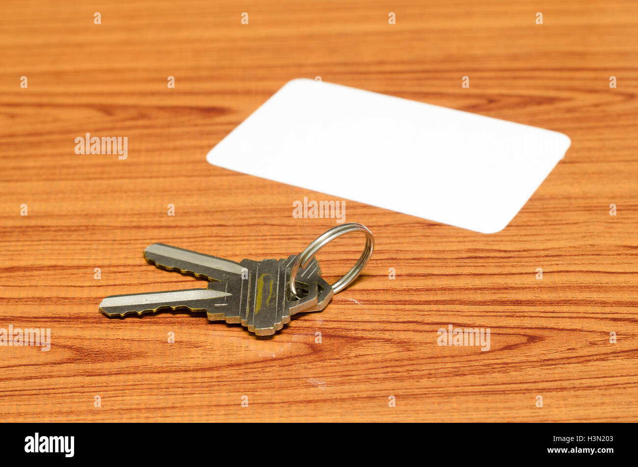 business card and keys Stock Photo - Alamy