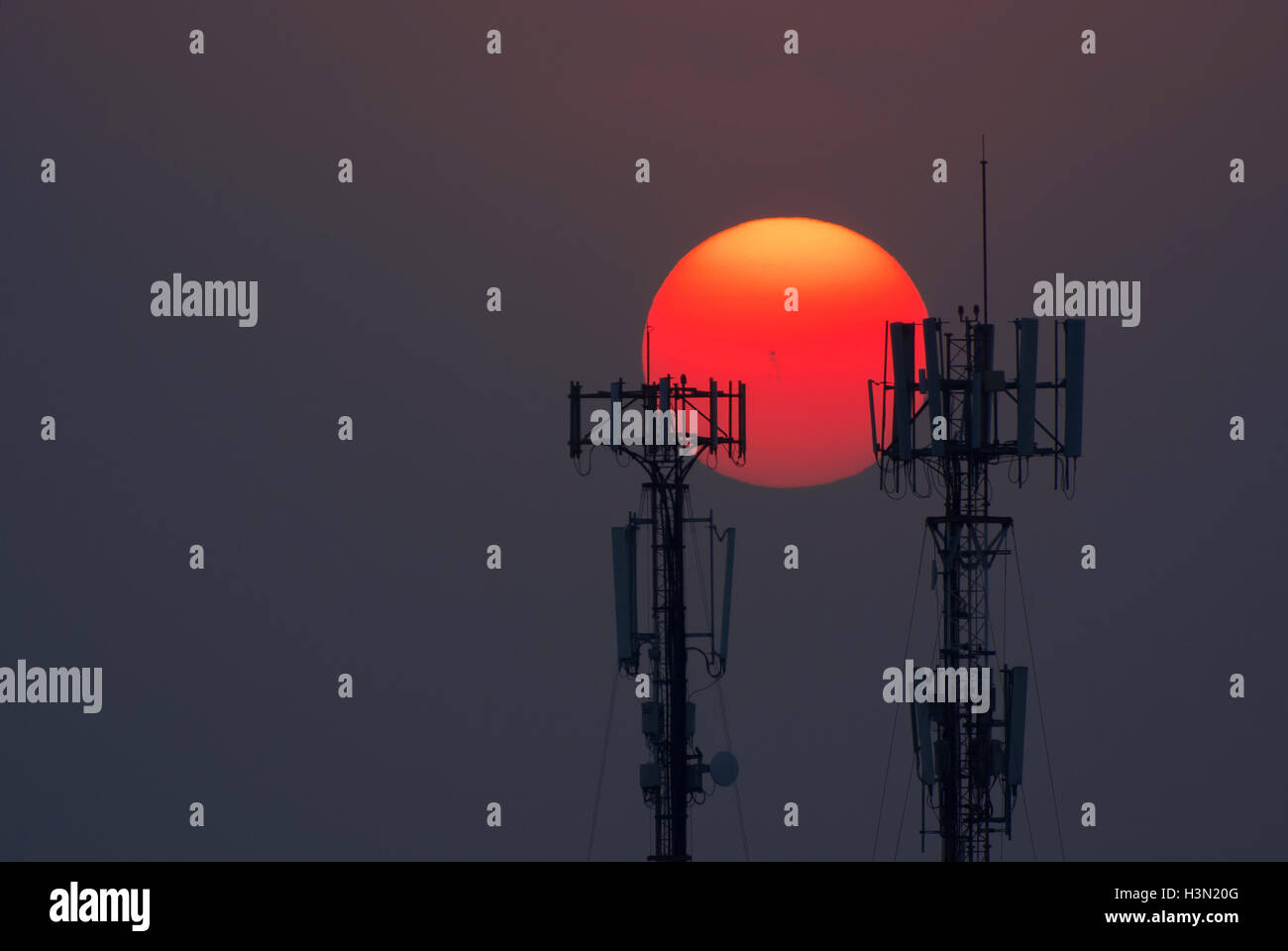 Orange telecommunication tower hi-res stock photography and images - Alamy