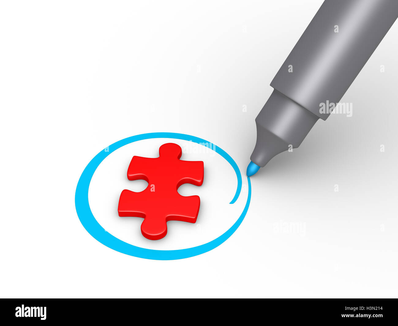 Puzzle piece is selected Stock Photo - Alamy