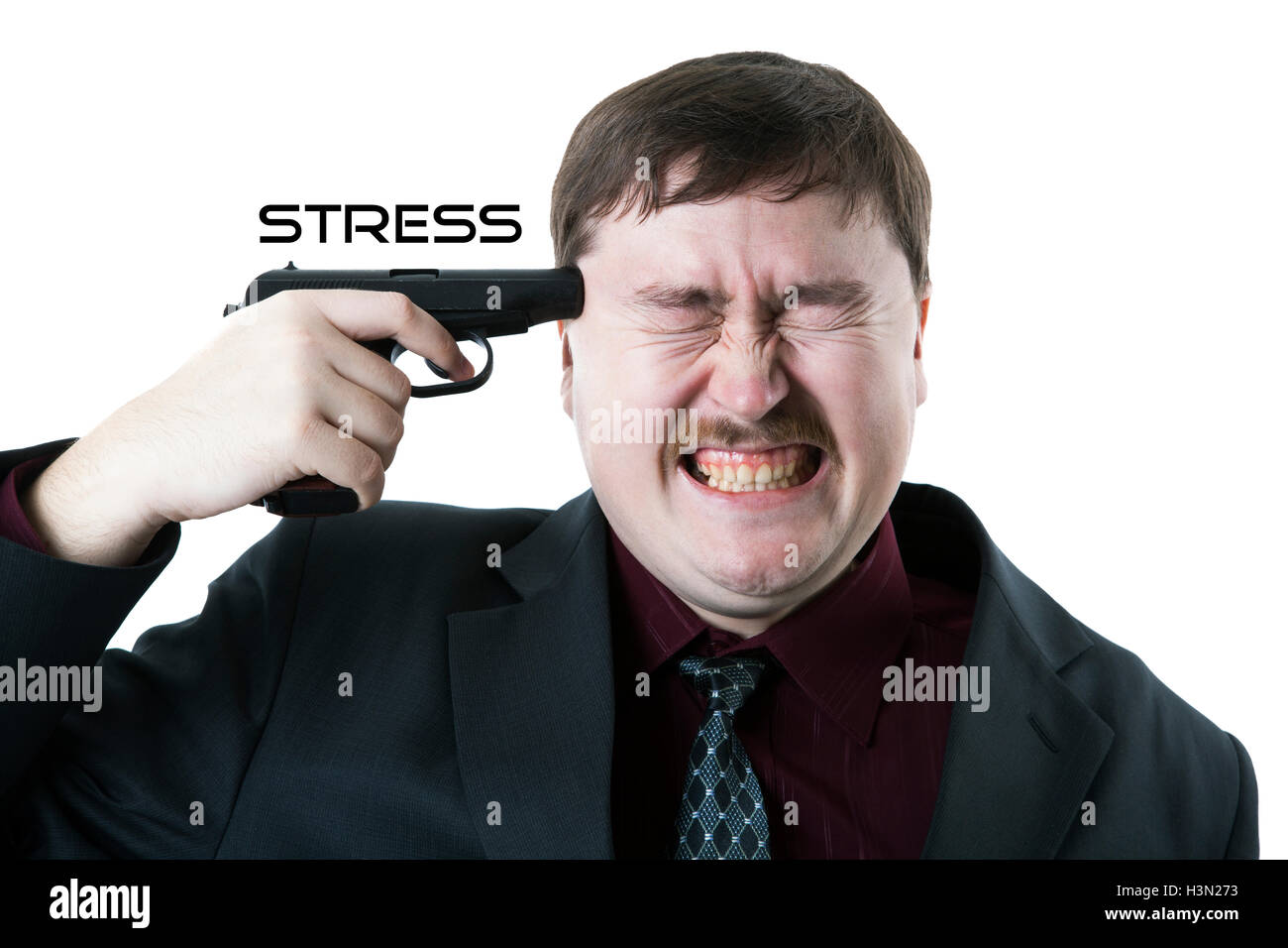 man aiming his head Stock Photo - Alamy