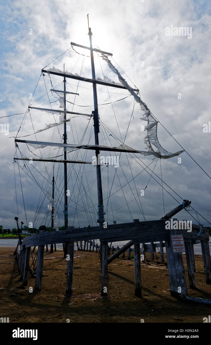 A tall ships monument in Rexton near Richibucto in New Brunswick Canada ...