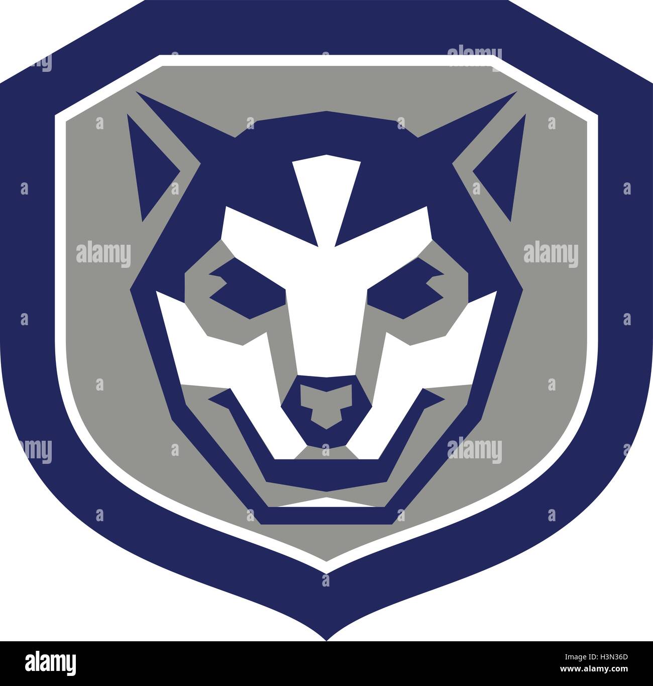 Wolf front view hi-res stock photography and images - Alamy