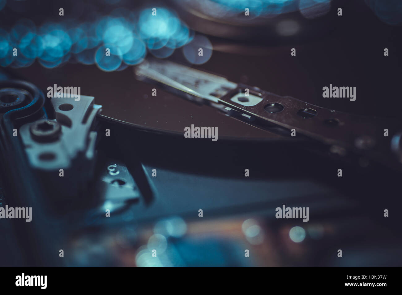 record plate of chips with fiber optic lights Stock Photo - Alamy