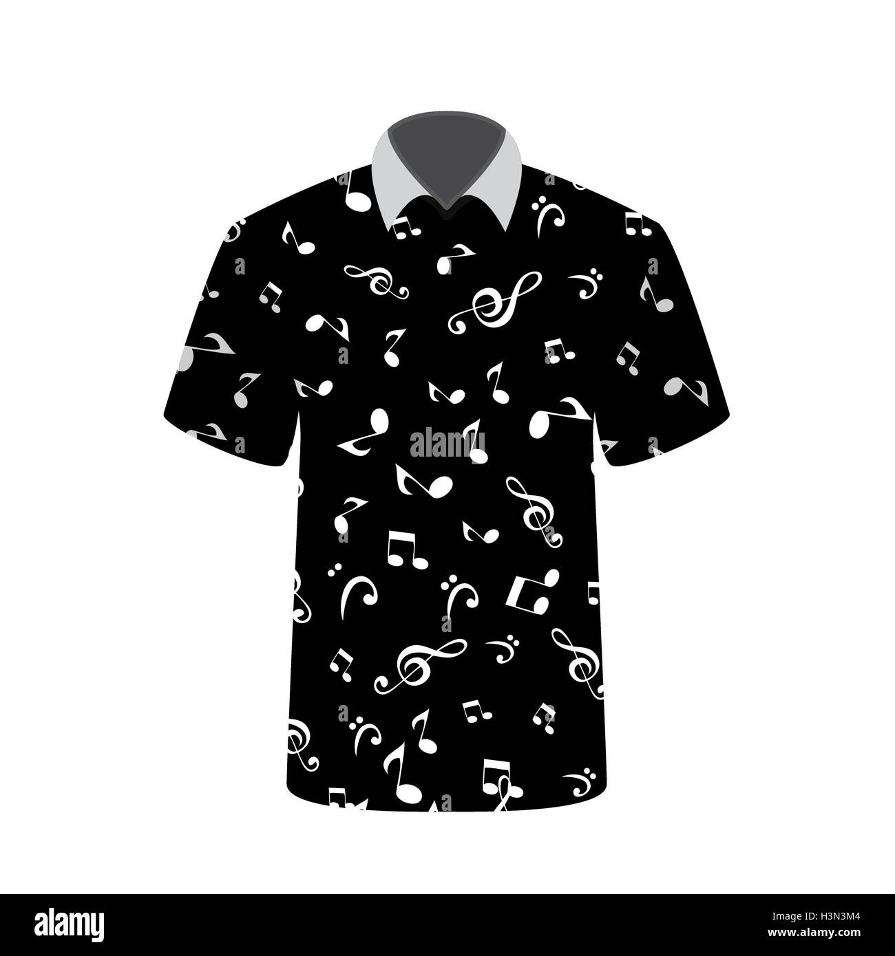 T-shirt with musical notes. Vector Illustration Stock Vector Image ...