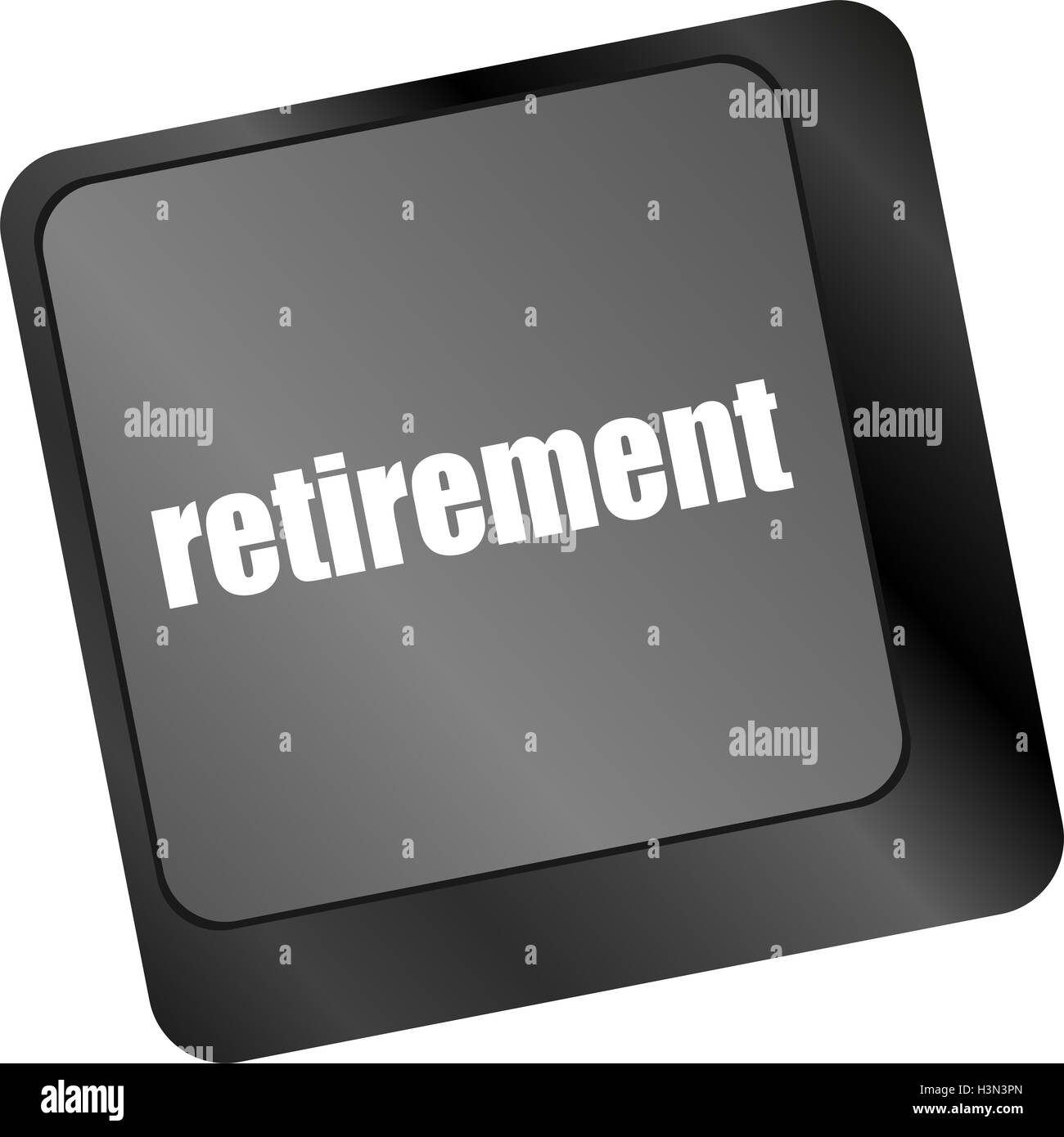 retirement for investment concept with a button on computer keyboard ...
