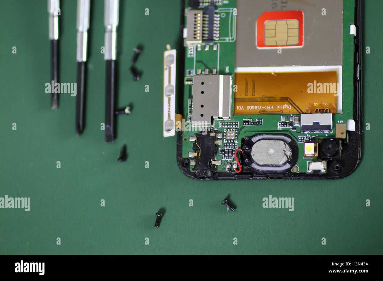 cell phone chip micro repair Stock Photo - Alamy