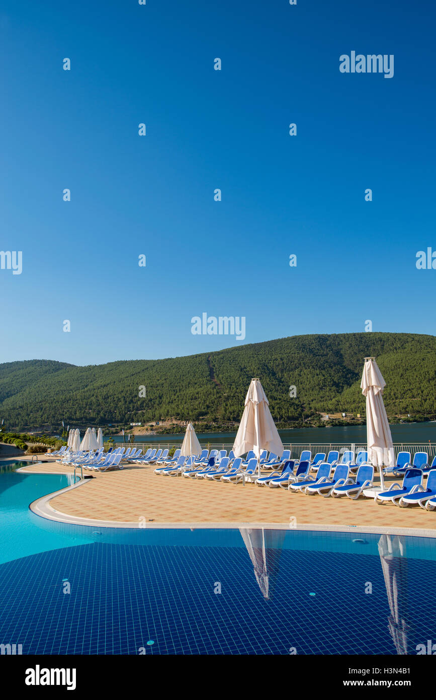 Nice swimming pool outdoors on bright summer day Stock Photo - Alamy