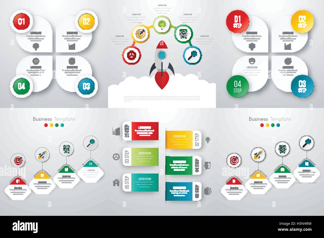 Set with infographics Stock Vector Image & Art - Alamy
