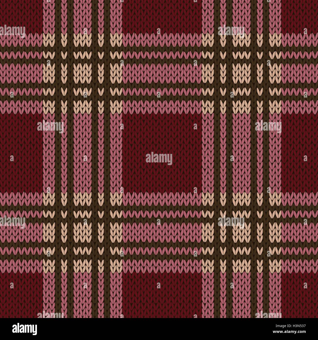 Knitting seamless vector pattern with perpendicular lines as a woollen ...