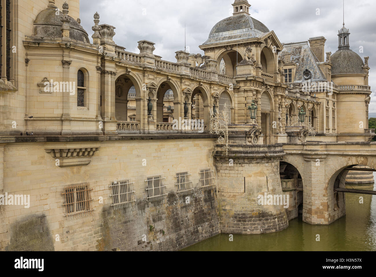 Entrance of the Chantilly Castle Stock Photo - Alamy