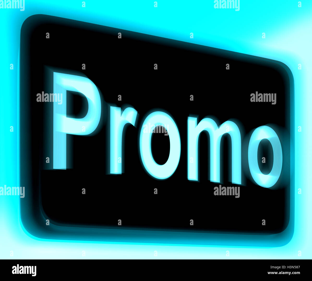 Promo Sign Shows Discount Reduction Or Save Stock Photo - Alamy