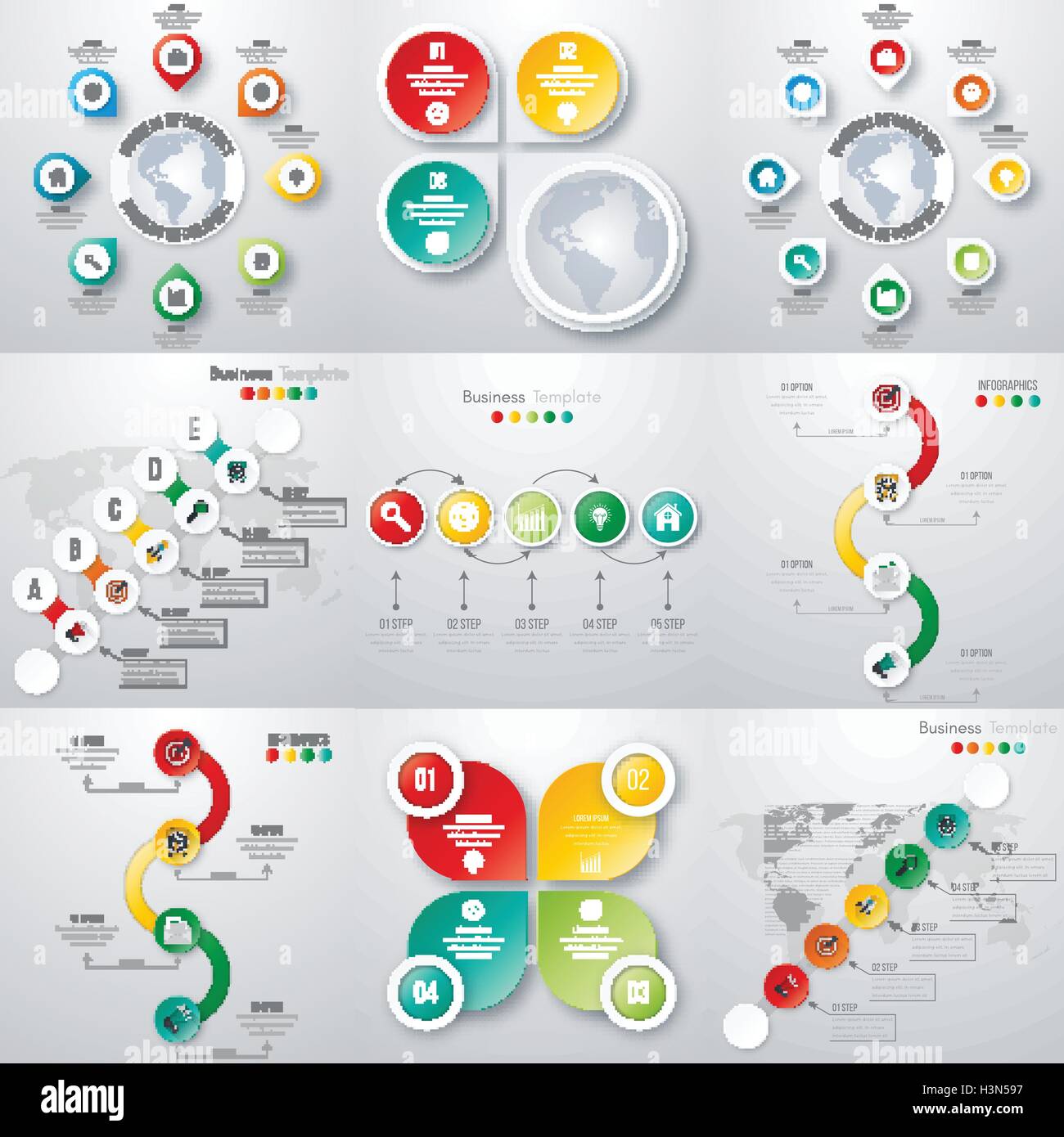 Set with infographics Stock Vector Image & Art - Alamy