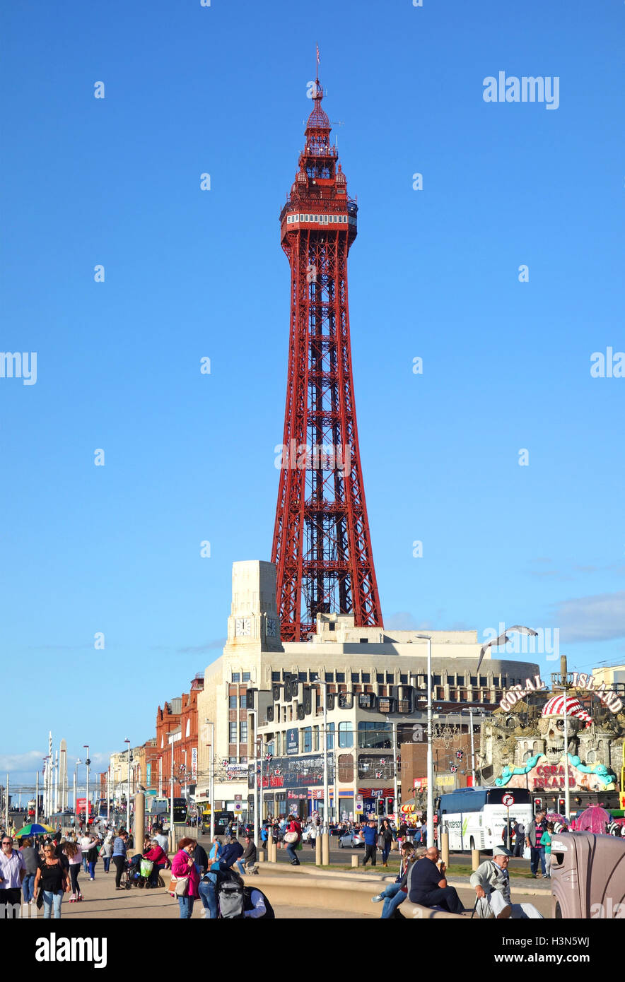 The famous tower at Blackpool in Lancashire, England, UK Stock Photo ...