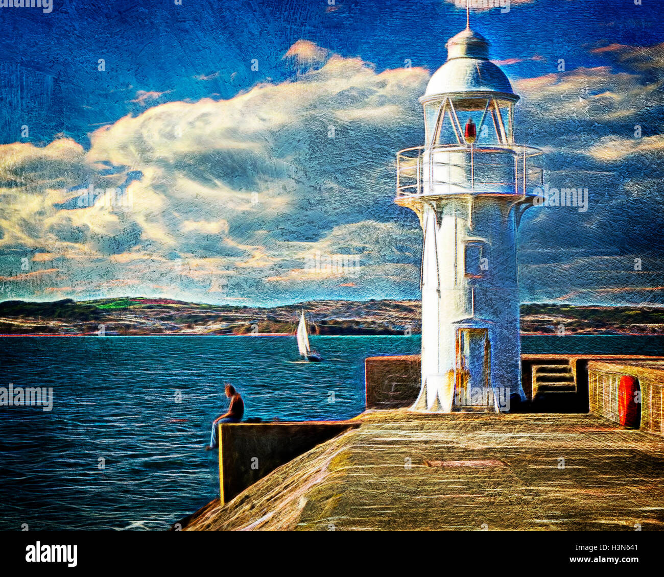 DIGITAL ART: Light of the Past - Brixham Breakwater Lighthouse, Devon ...