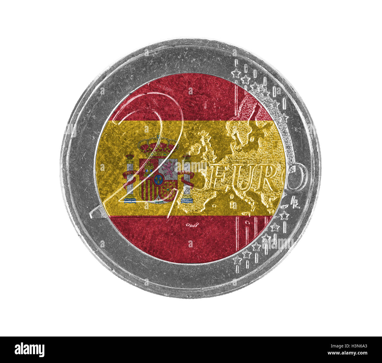Euro coin, 2 euro Stock Photo - Alamy