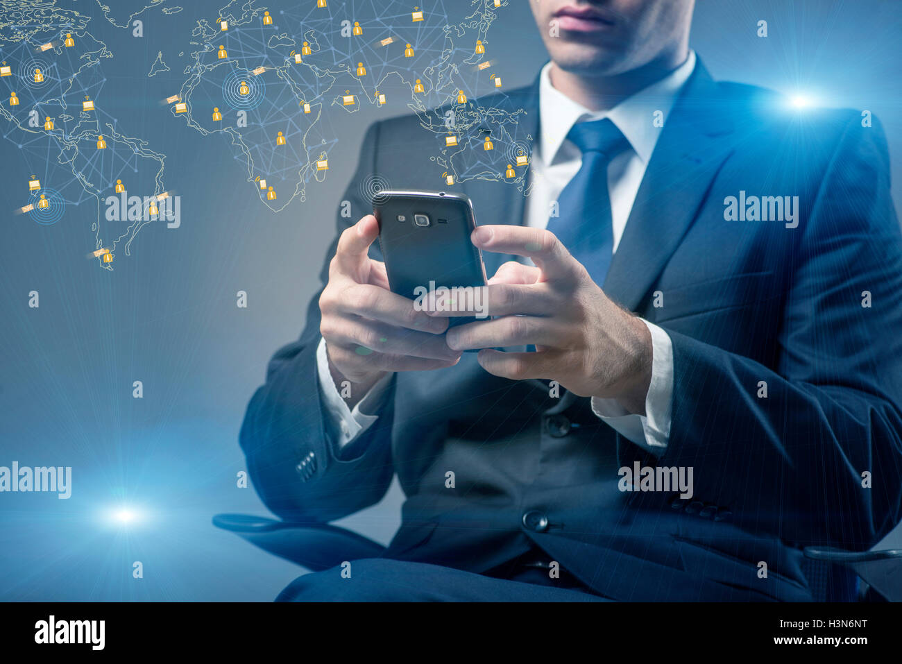 Social networks and online interactions concept Stock Photo - Alamy