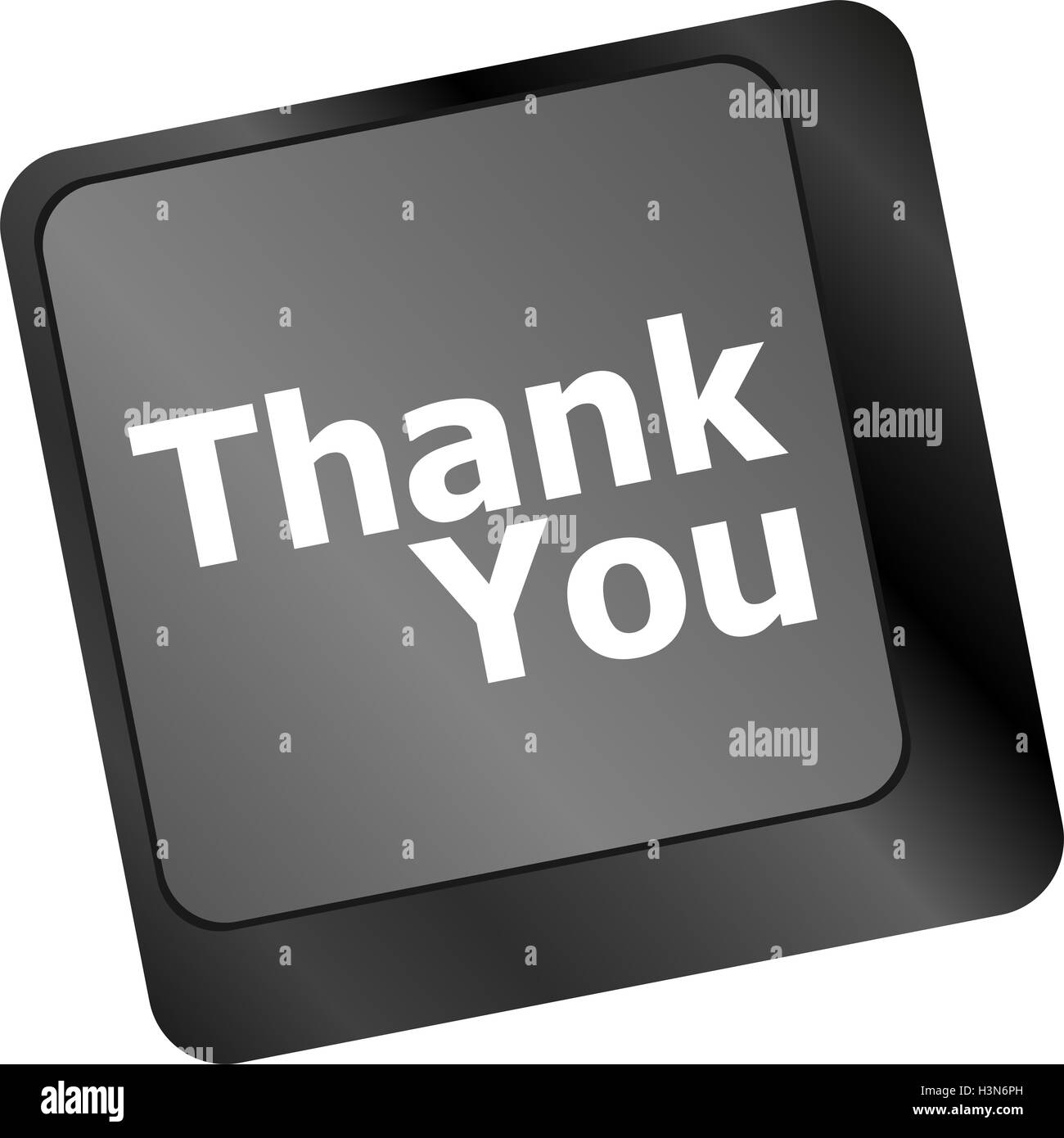 Computer keyboard with Thank You key, business concept Stock Photo - Alamy