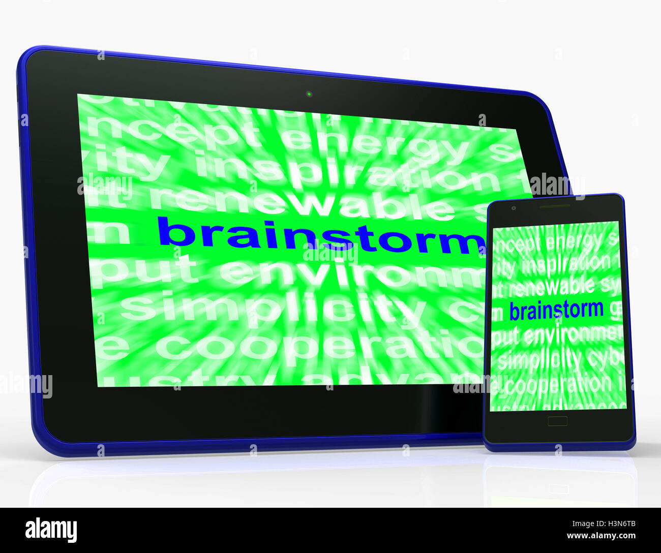 Brainstorm Tablet Means Thinking Creatively Problem Solving And Stock ... Brainstorm Tablet Means Thinking Creatively Problem Solving And Stock ...