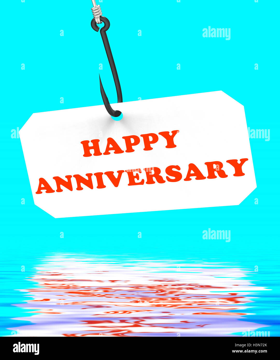 Happy Anniversary On Hook Displays Romantic Celebration Or Remem Stock ...